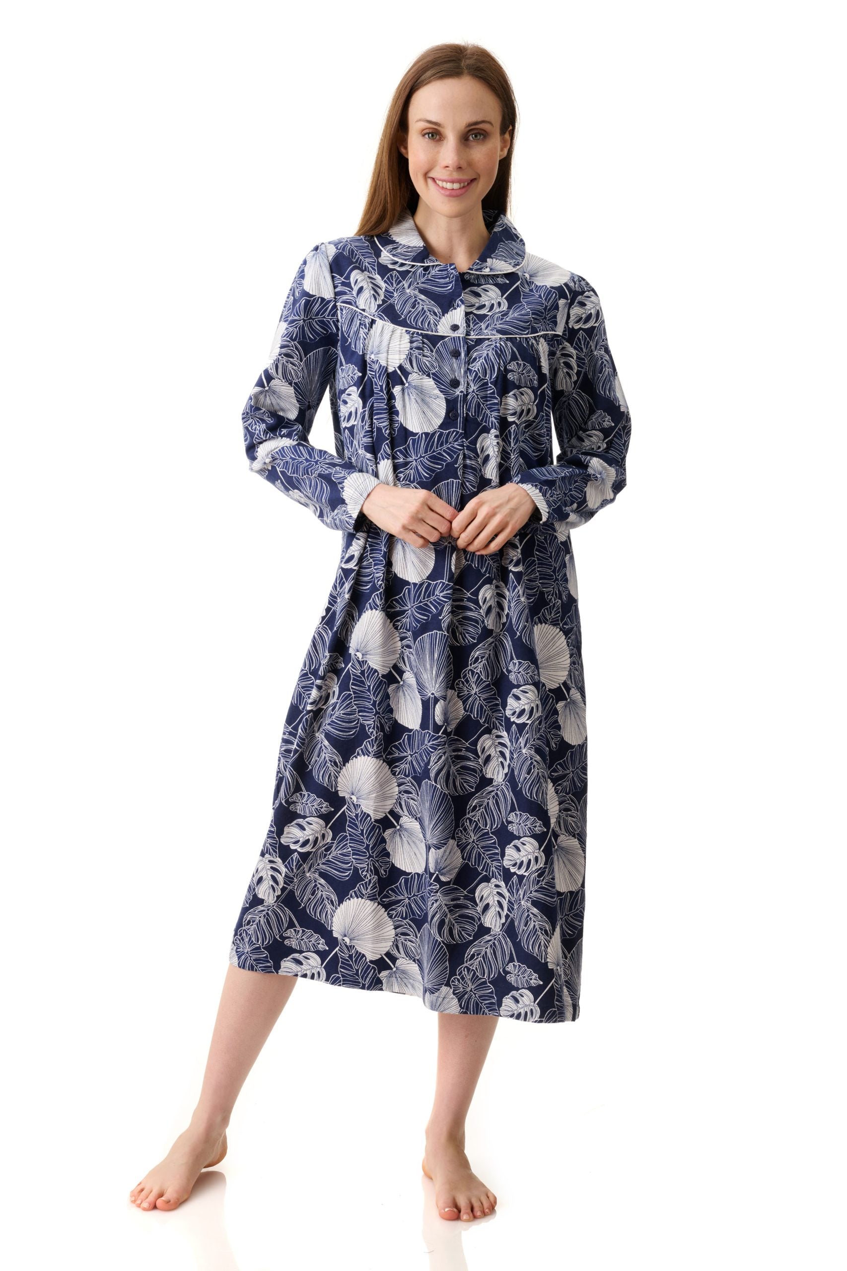 Givoni: Drew Mid Nightie with Yoke & Collar – Michelleann